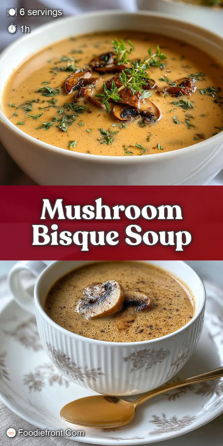 Mushroom Bisque Soup: No-Stir Silky & Earthy - Foodie Front